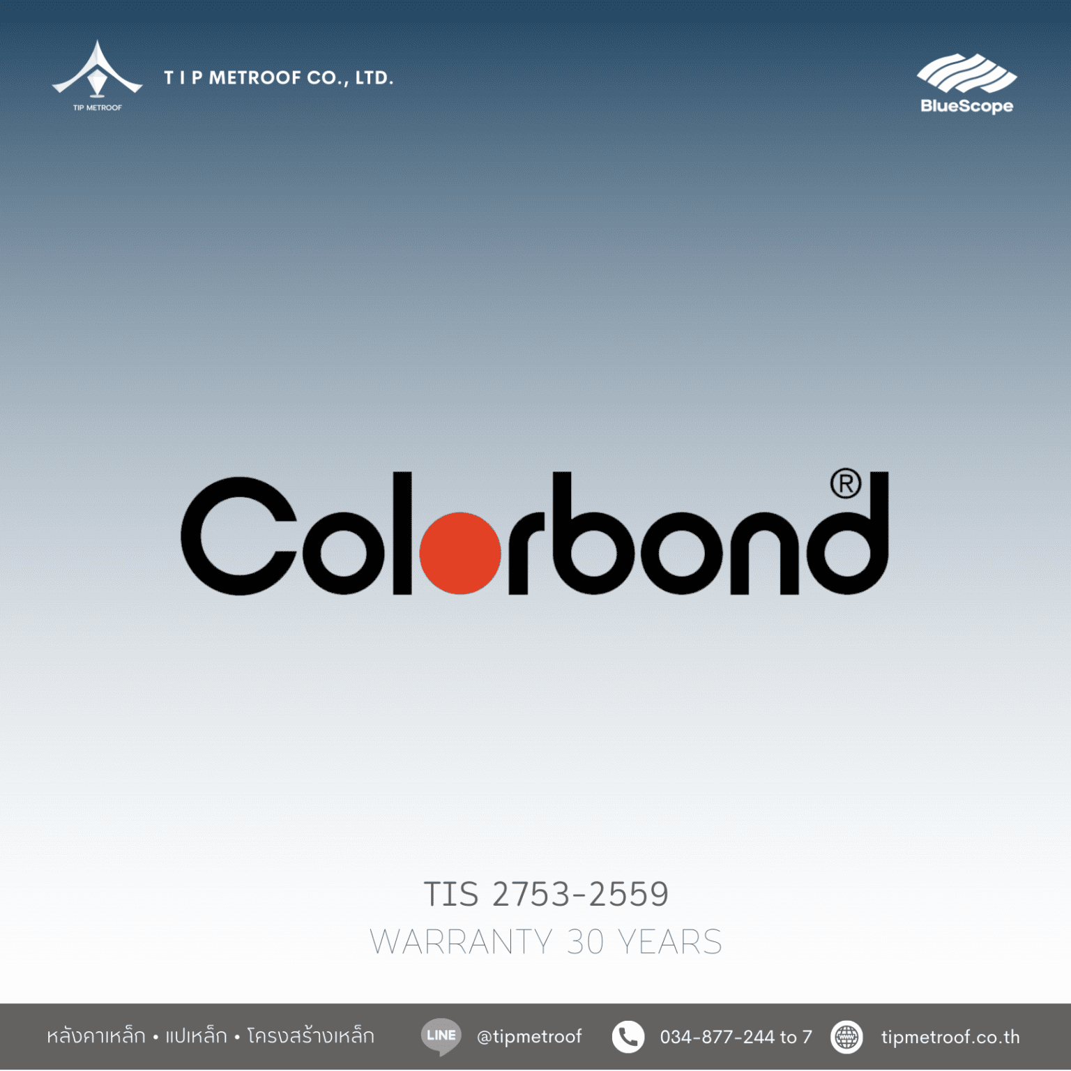 Clean COLORBOND® THERMATECH® – Tip Metroof