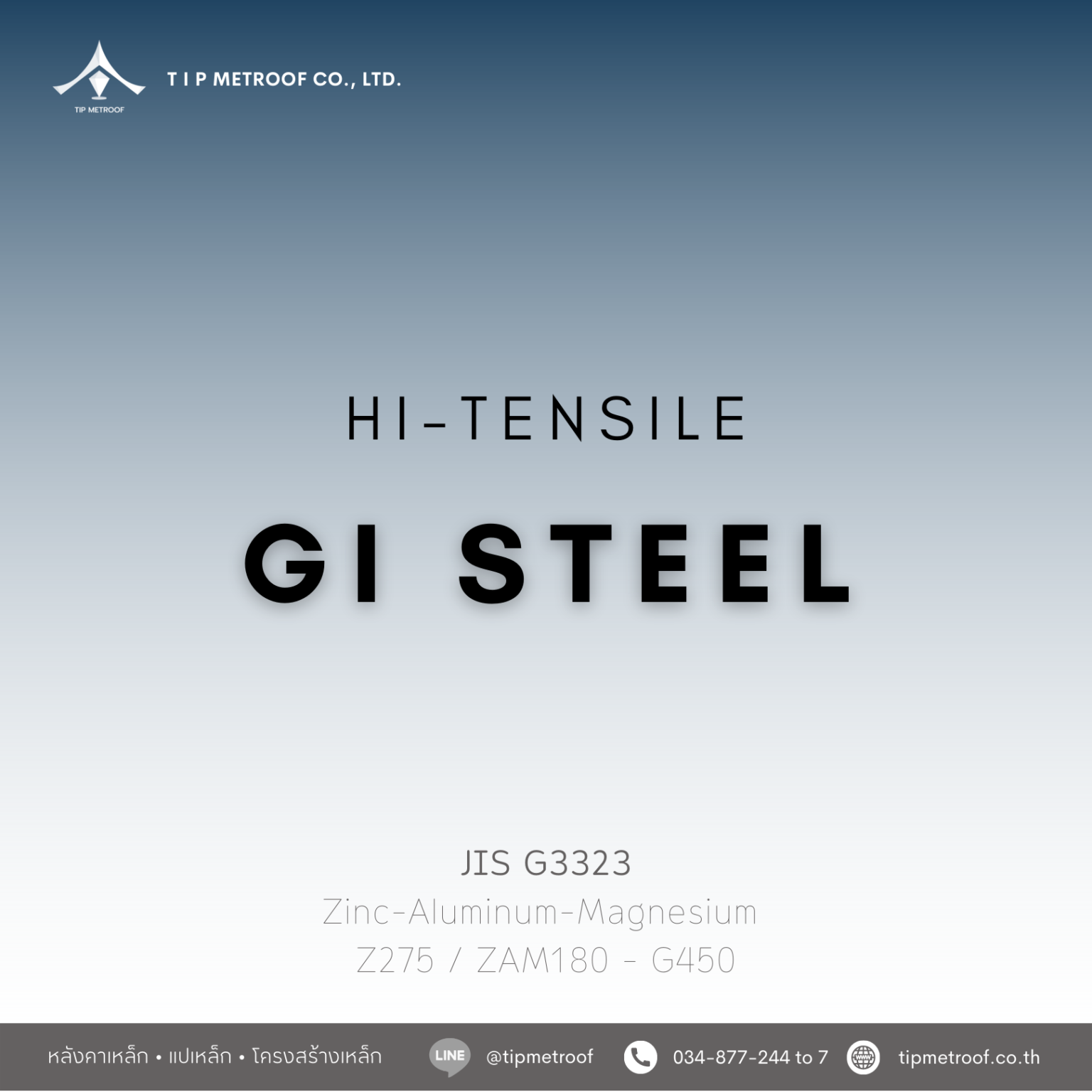 Galvanised Z275 – Tip Metroof